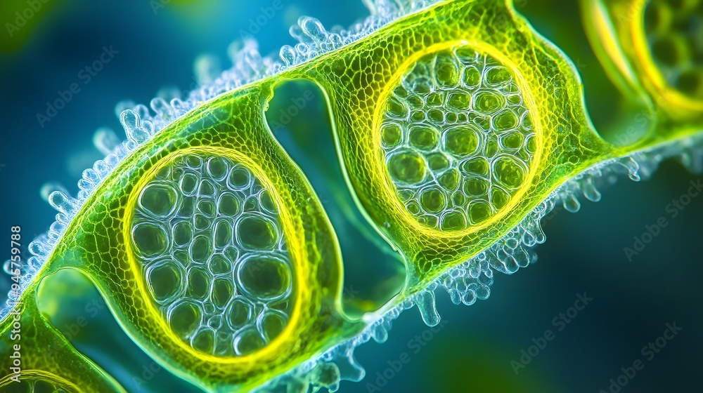 58. The complex process of photosynthesis within a plant cell is ...