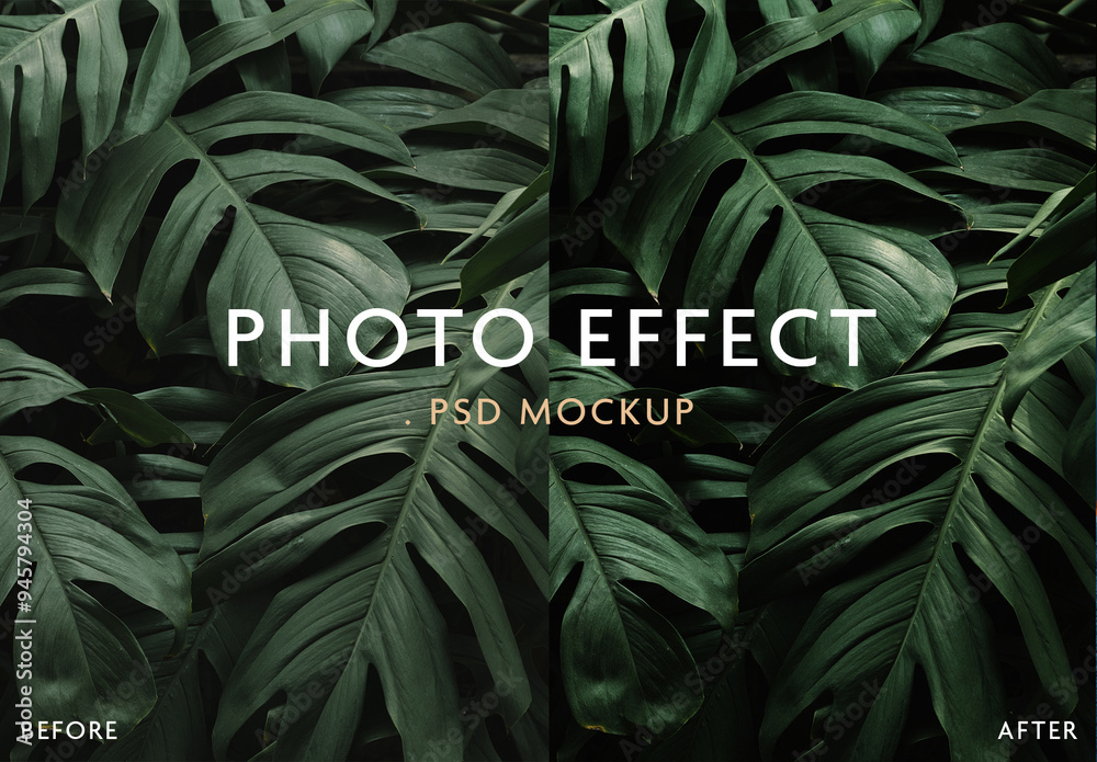 Adjustment Photo Effect Mockup Stock Template | Adobe Stock