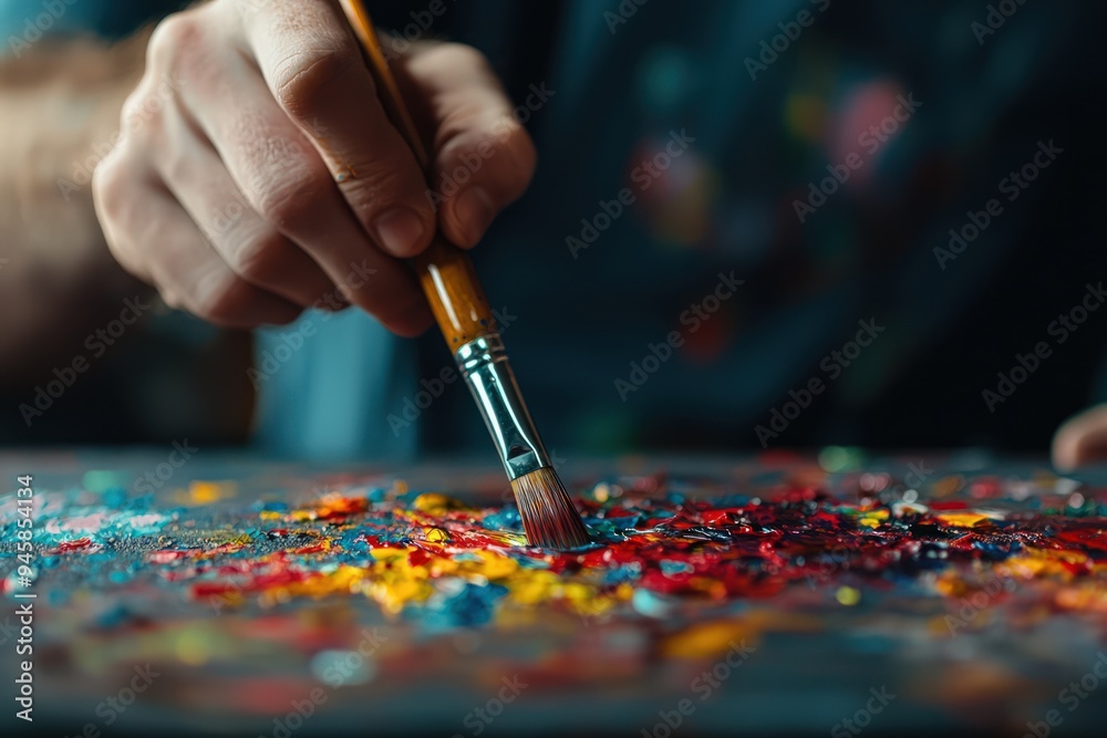 Art influencer showcasing their creative process, sharing tips on ...