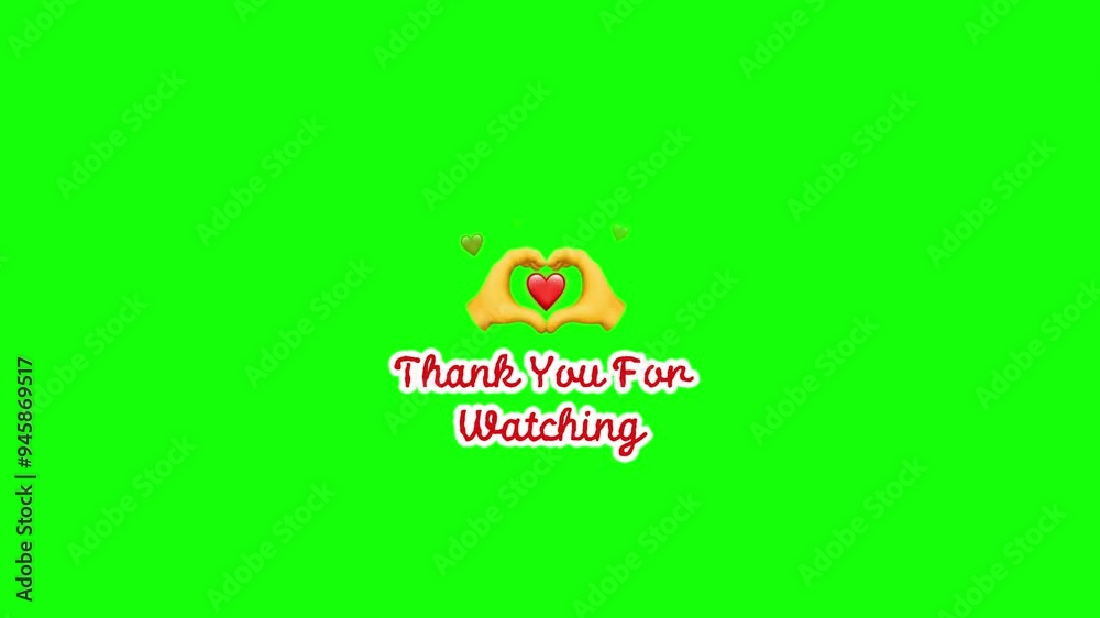 Thanks for watching Green Screen pop up animation motion graphic with ...