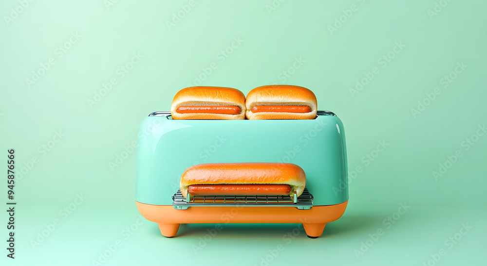 A Vintage Toaster Styled Like a Monet Painting, Sitting on an Empty ...