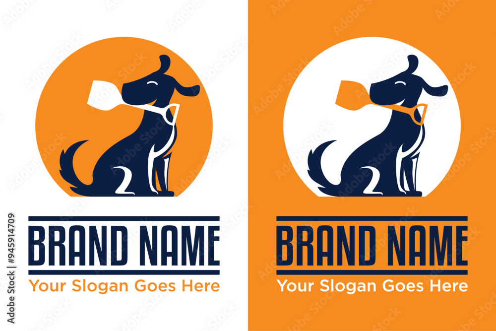 simple modern Dog Poop Removal pet vet logo design vector illustration ...