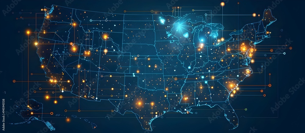 Detailed Map of USA Highlighting Famous Landmarks Tech Hubs and ...