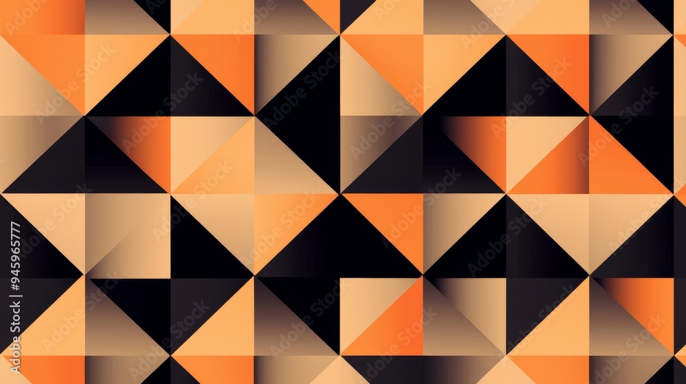 A pattern of geometric prisms and triangles, with a 3D effect and bold ...