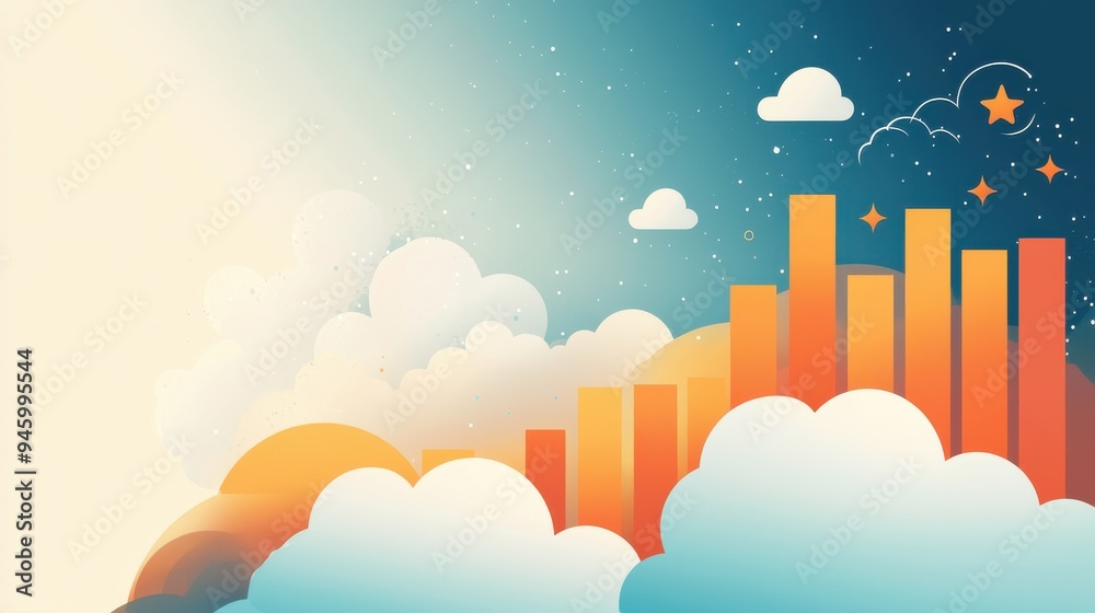 Weather metaphor: Illustrate market conditions as a dynamic weather ...