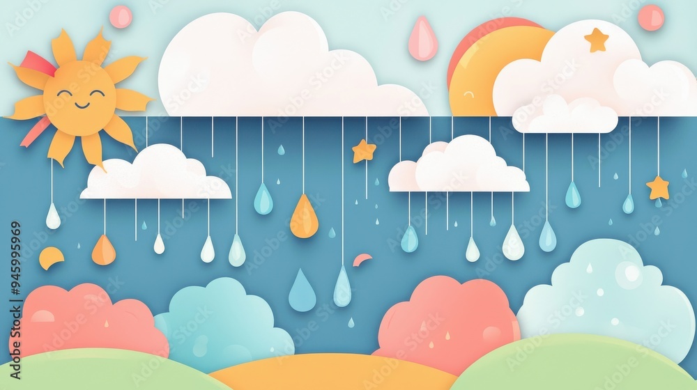 Weather metaphor: Illustrate market conditions as a dynamic weather ...