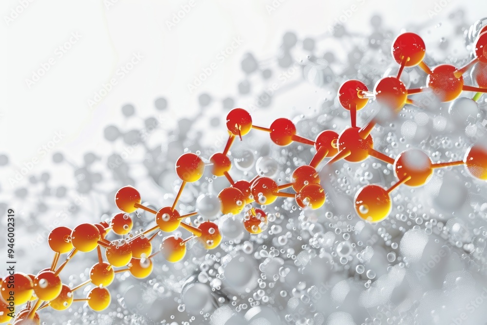 Vector Illustration of Iron Molecules, Depicting the Atomic Structure ...