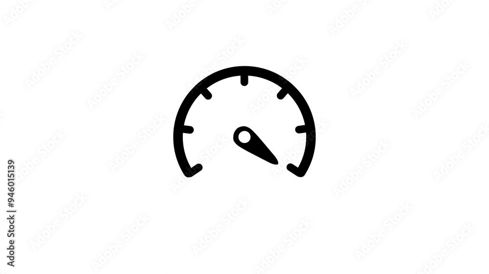 Speedometer icon, high performance racing increase and decrease ...