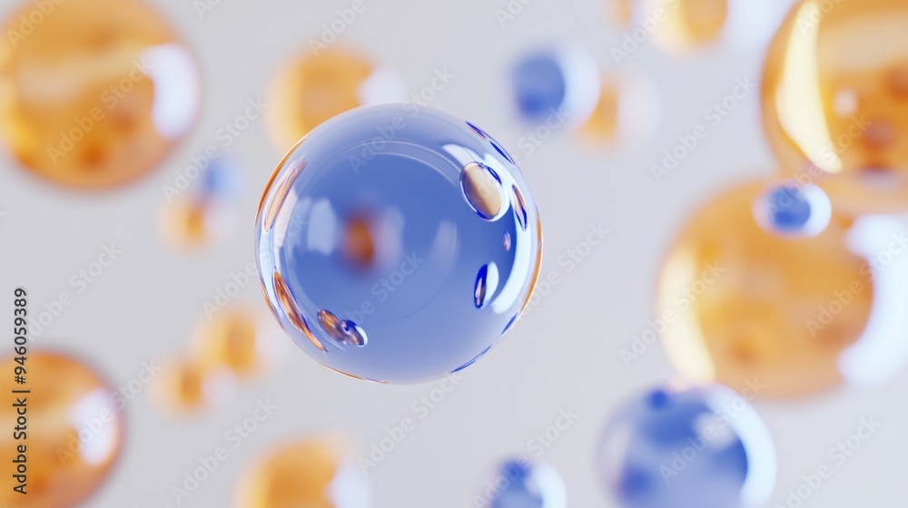 The blue and orange circles represent data points and clusters in machine learning using Scikit ...