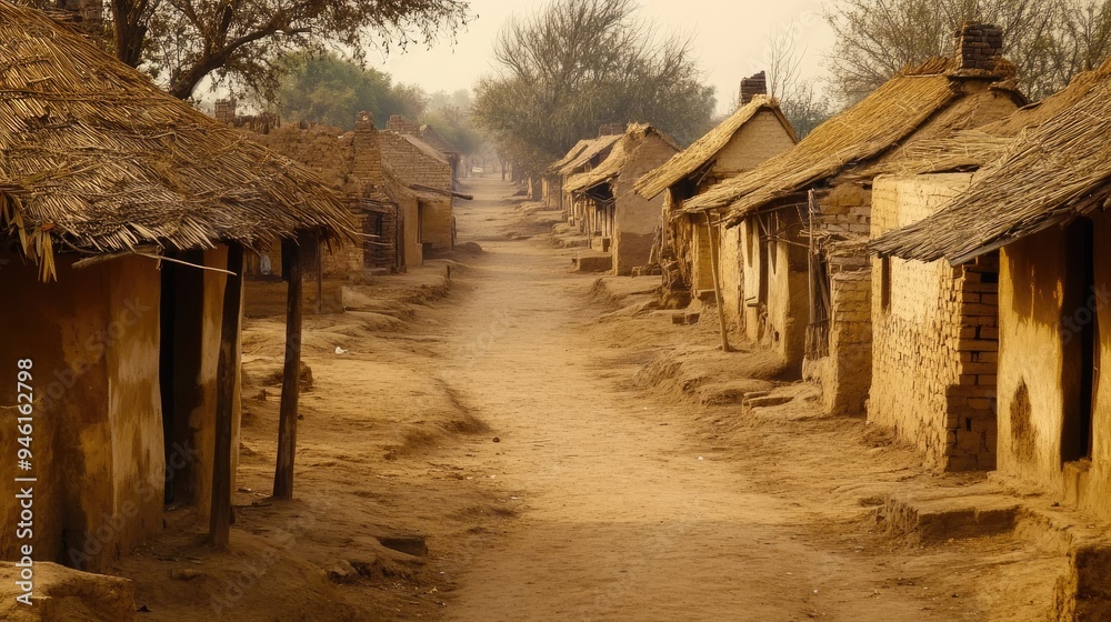 Deserted Indian Village: An empty rural village in India, with ...