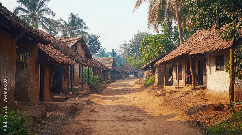 Deserted Indian Village: An empty rural village in India, with ...
