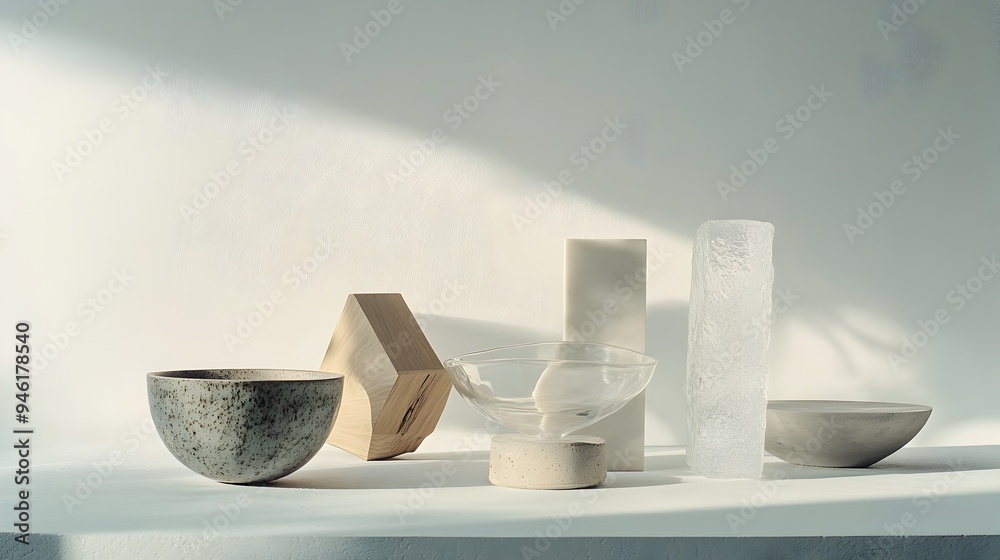 Visually striking still life composition featuring a collection of ...