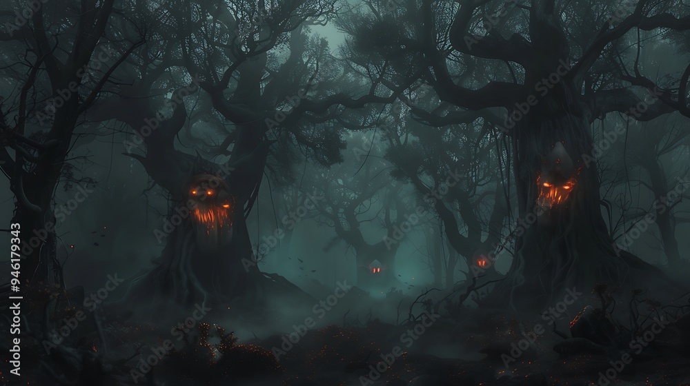 Tormented souls being pulled into fiery pits by clawed hands, desperate ...