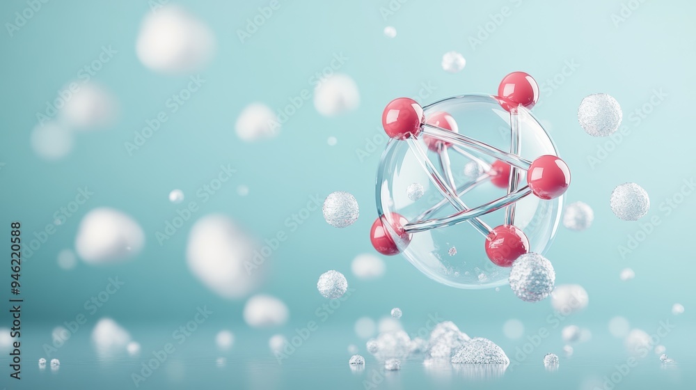 A scientifically accurate illustration of a molecule electron ...