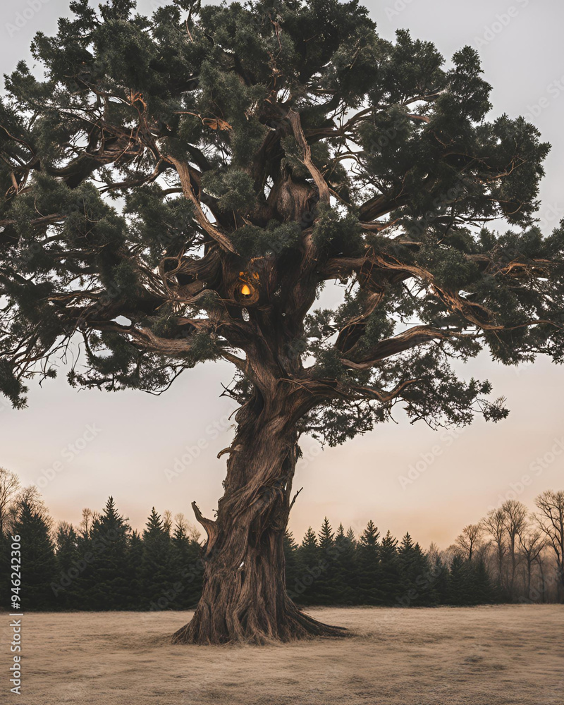 ancient tree, evergreen tree, old tree, majestic tree, towering tree ...