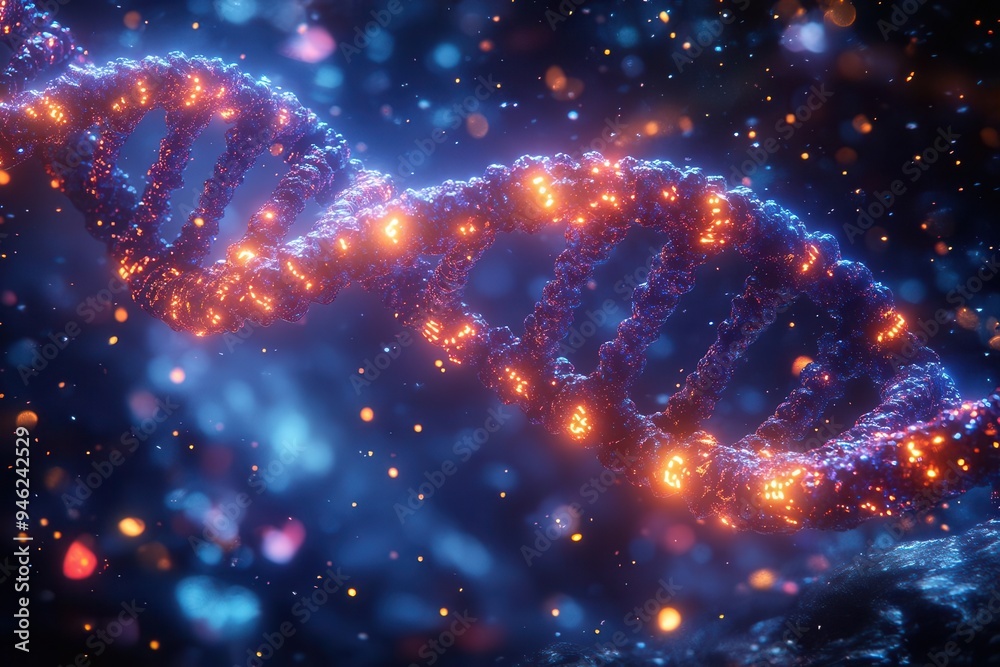 dna symphony visualized 3d render of intertwining dna strands and ...