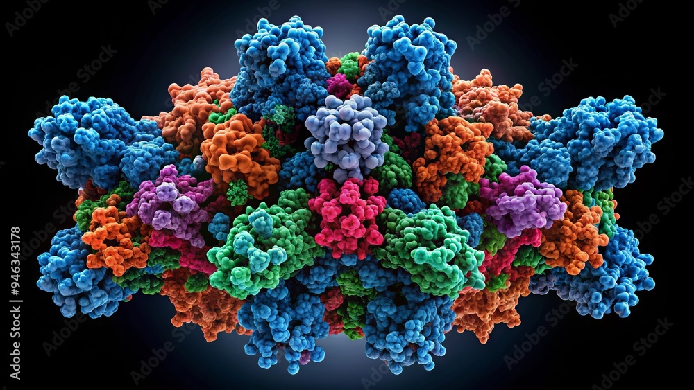 Molecular model of interleukin-1+family proteins, depicting intricate ...