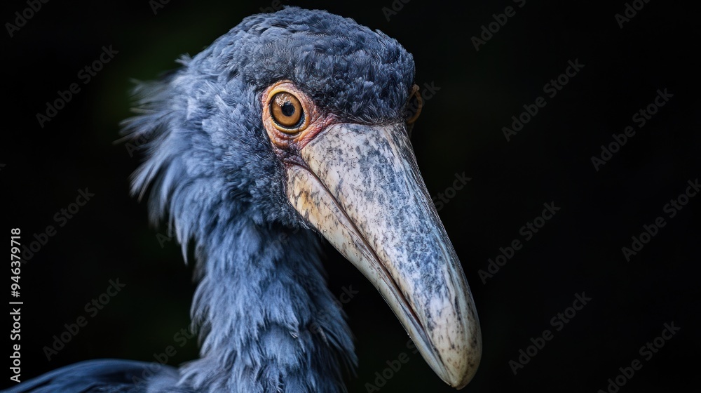 Bird species the shoebill or with the Latin name balaeniceps rex is ...