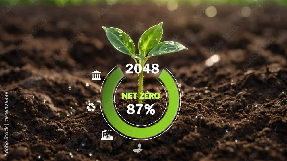 Net Zero Emissions 2050 Countdown Animation Net zero , carbon neutral ...
