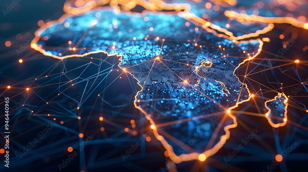 Blockchain network growing across Africas map advancing digital ...