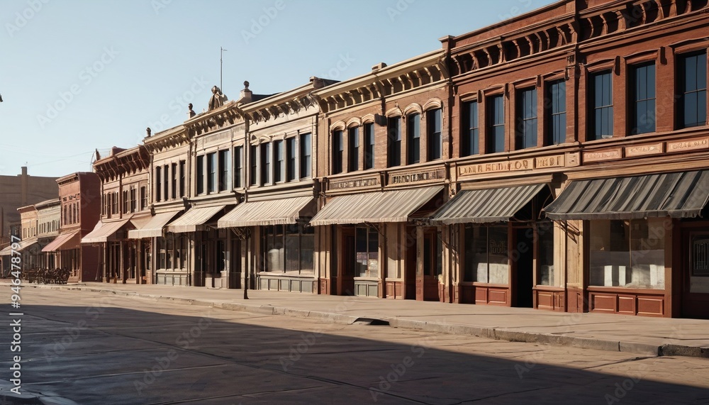 A ghostly Western town with tumbleweeds rolling down deserted main ...