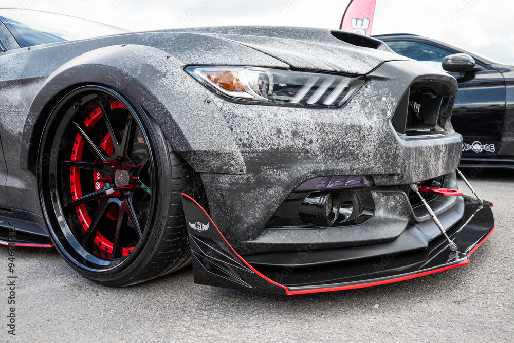 Stockholm, Sweden - August 3, 2024: Highly tuned and modified front ...