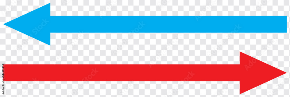 Long arrows icon set. Vector set of trendy long arrows left and right ...