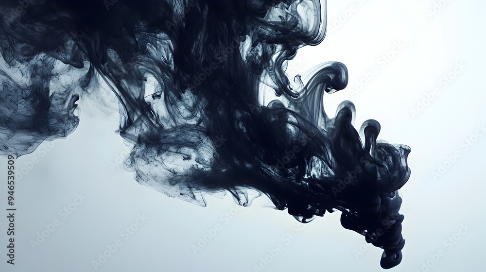 Conceptual image of a dark shadow gradually spreading across a surface ...