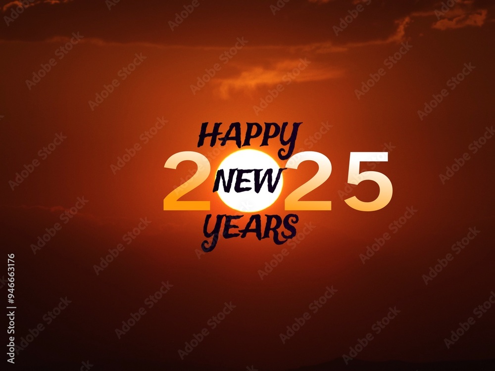 Happy New Year 2025 Idea. Transition from 2024 to new year 2025 concept ...