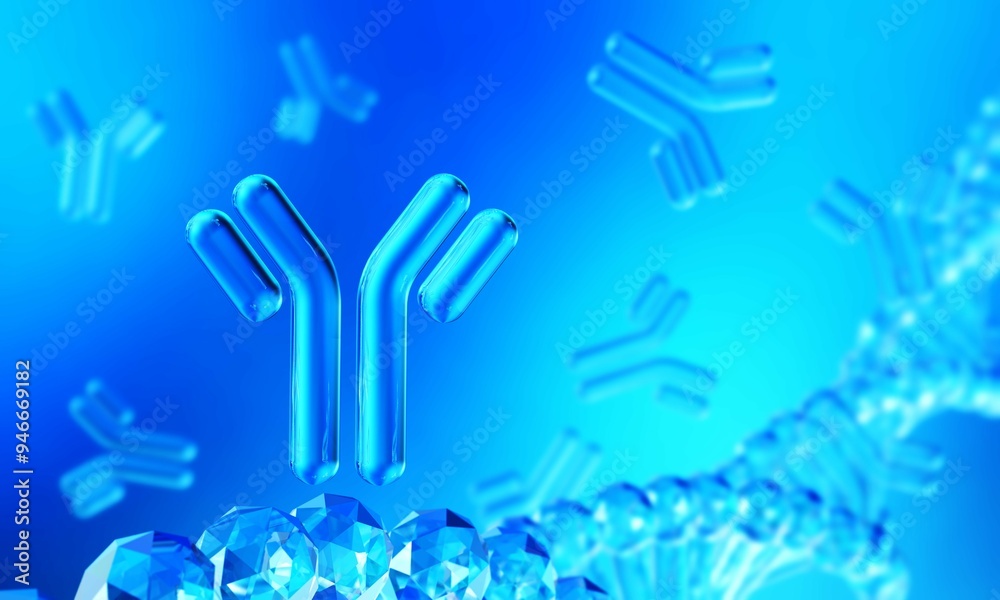antibody, immunoglobulin, Y-shaped protein produced mainly by plasma ...
