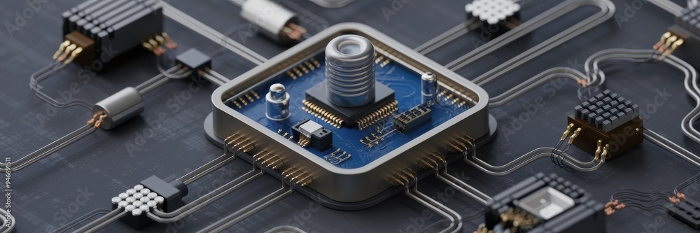 Detailed schematic diagram of an electronic device showcasing an ...