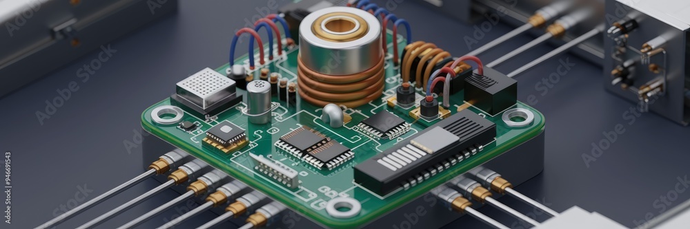 Detailed schematic diagram of an electronic device showcasing an ...