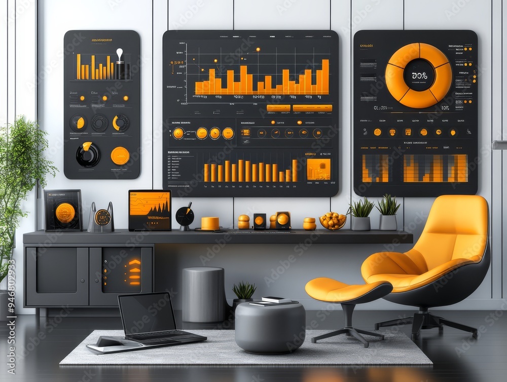 Data-driven web design templates, clean and modern data visualization ...
