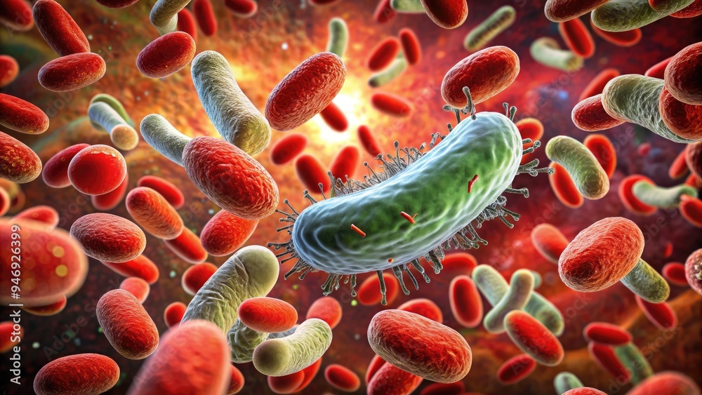 Microscopic view of E. coli bacteria, a common cause of kidney ...