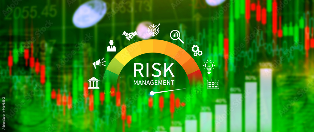 RISK concept, analyzing risk and opportunities to planning business via ...