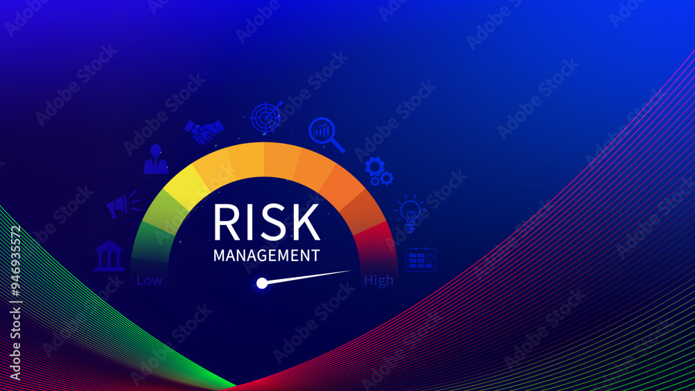 RISK concept, analyzing risk and opportunities to planning business via ...