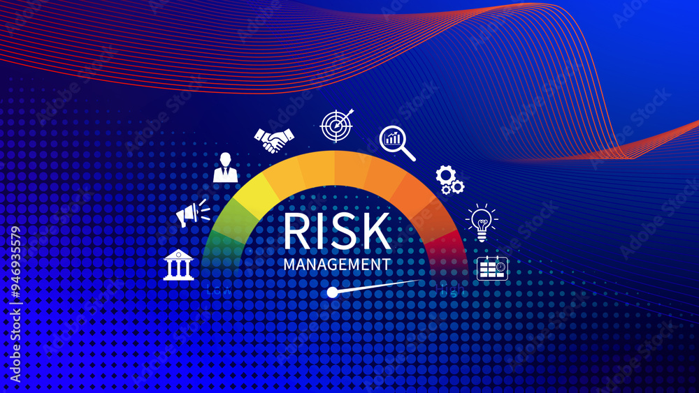 RISK concept, analyzing risk and opportunities to planning business via ...