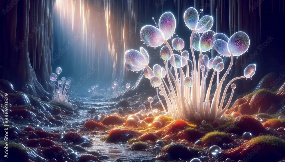 Bioluminescent Beauties Glowing Light in Cave 4K HDR Ultra HD Wallpaper ...