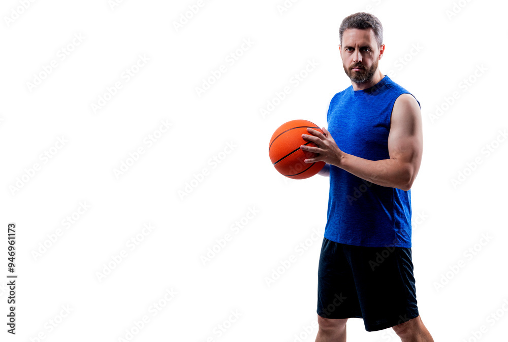 Sport and hobby. Basketball player man play professional. Man with ...