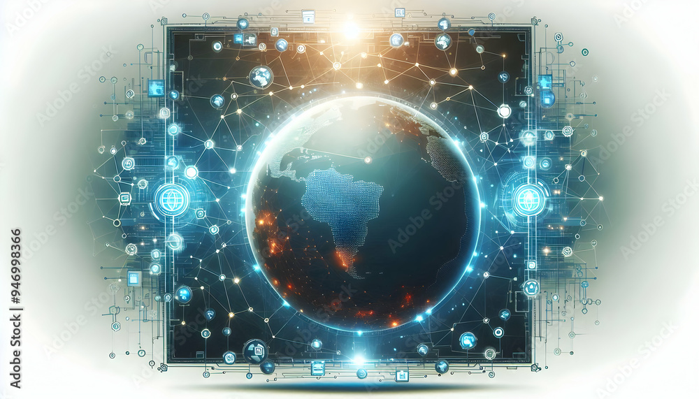 Global Network Border Frame with Connected Nodes for Communication ...