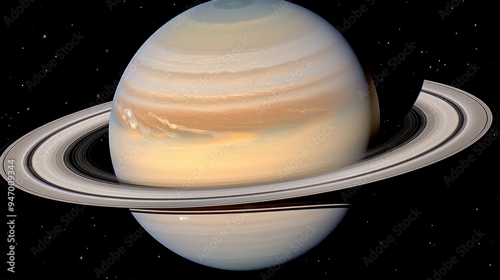 Saturn, the sixth planet from the Sun and the second-largest in the ...