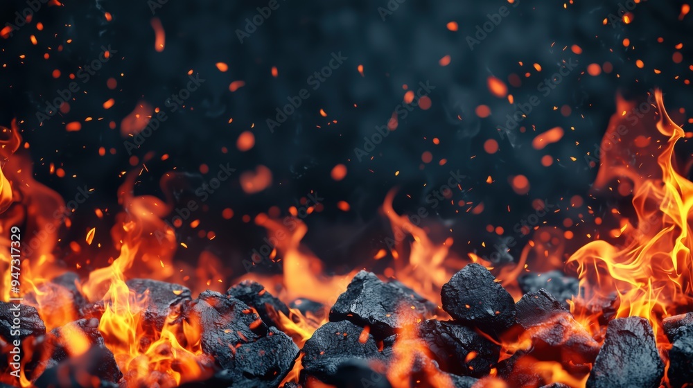 Stunning High-Definition Flames: Majestic Fire with Dynamic Embers ...