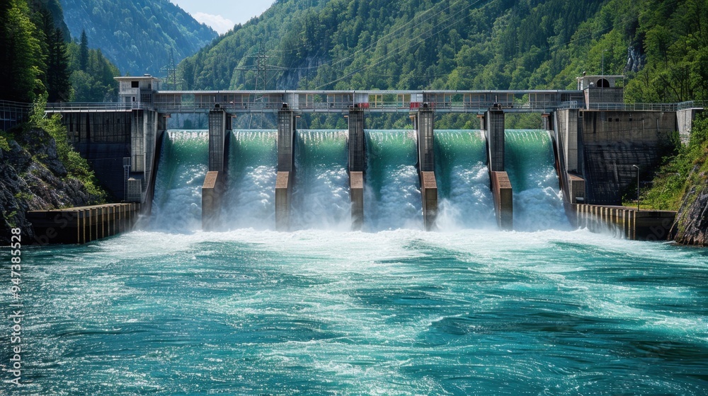 Hydropower: Harnessed from the movement of water in rivers or dams ...