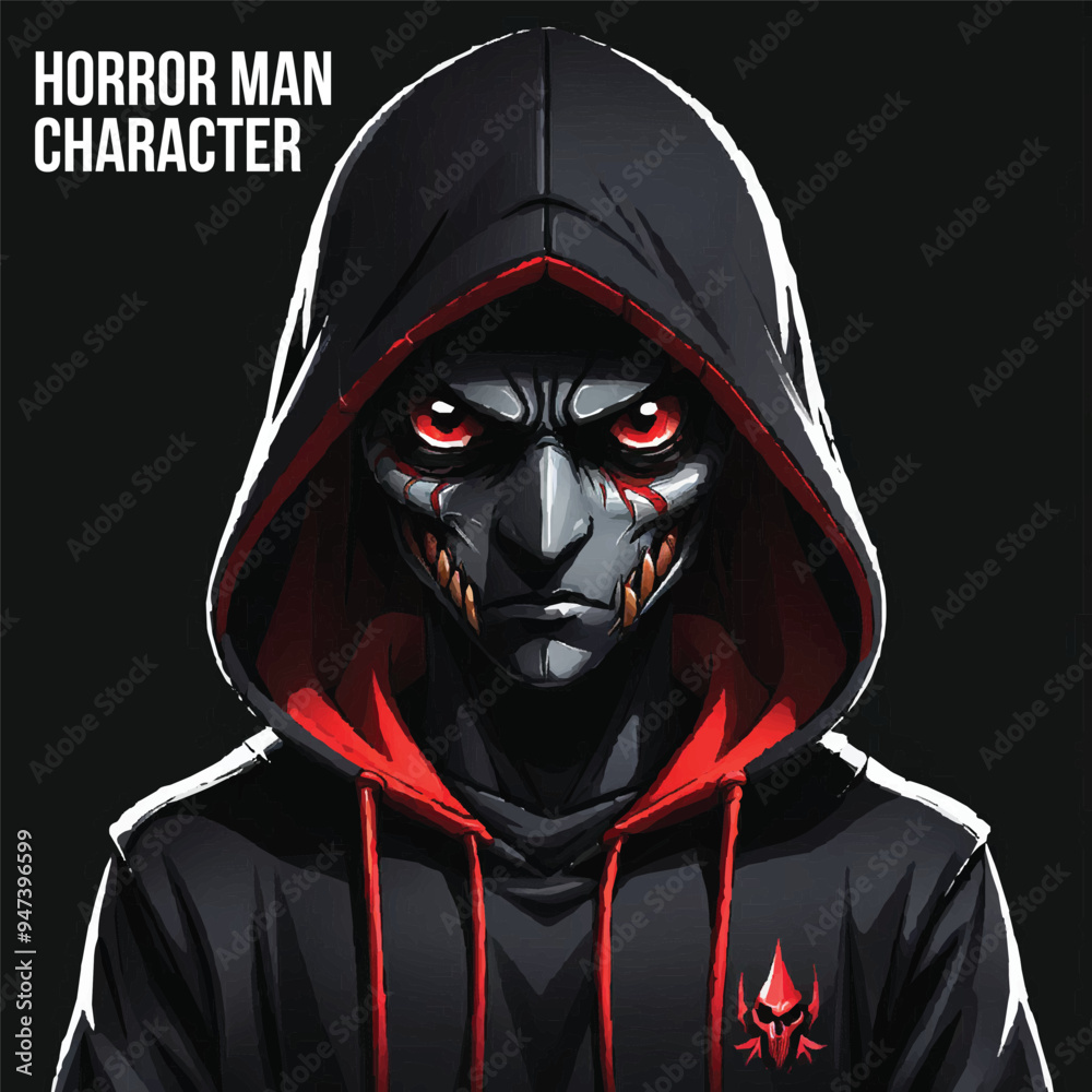 Horror Devil man cartoon character with black background | Horror Devil ...