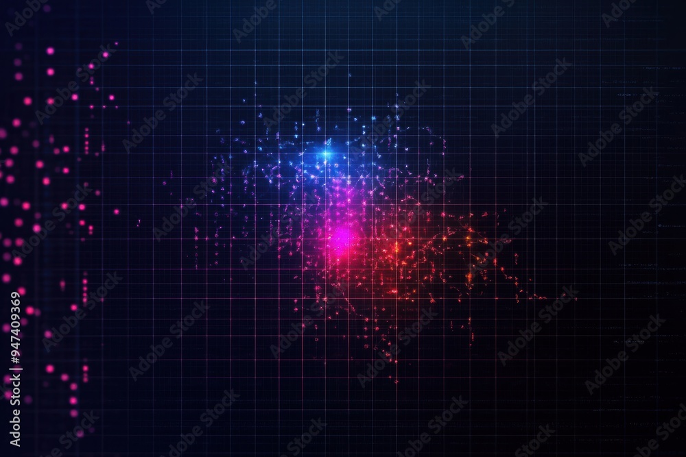 heatmap featuring gradient axes and detailed grid lines, designed to ...