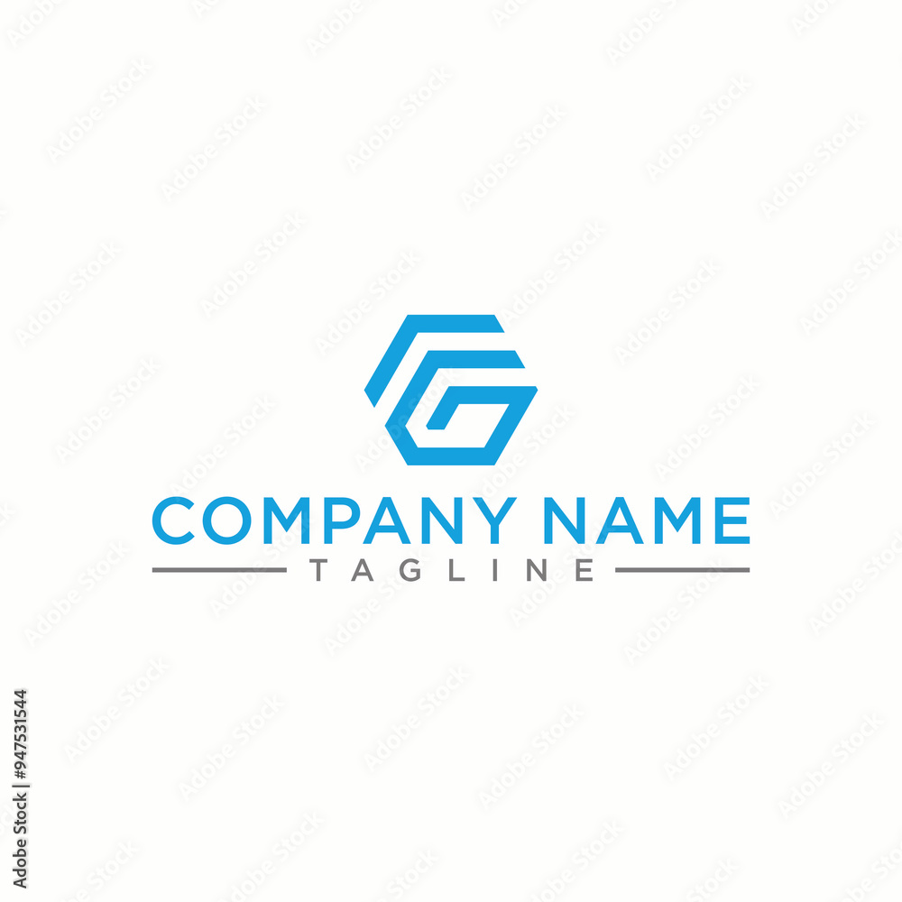 FG letter logo in the form of hexagons and cube logos with letter ...