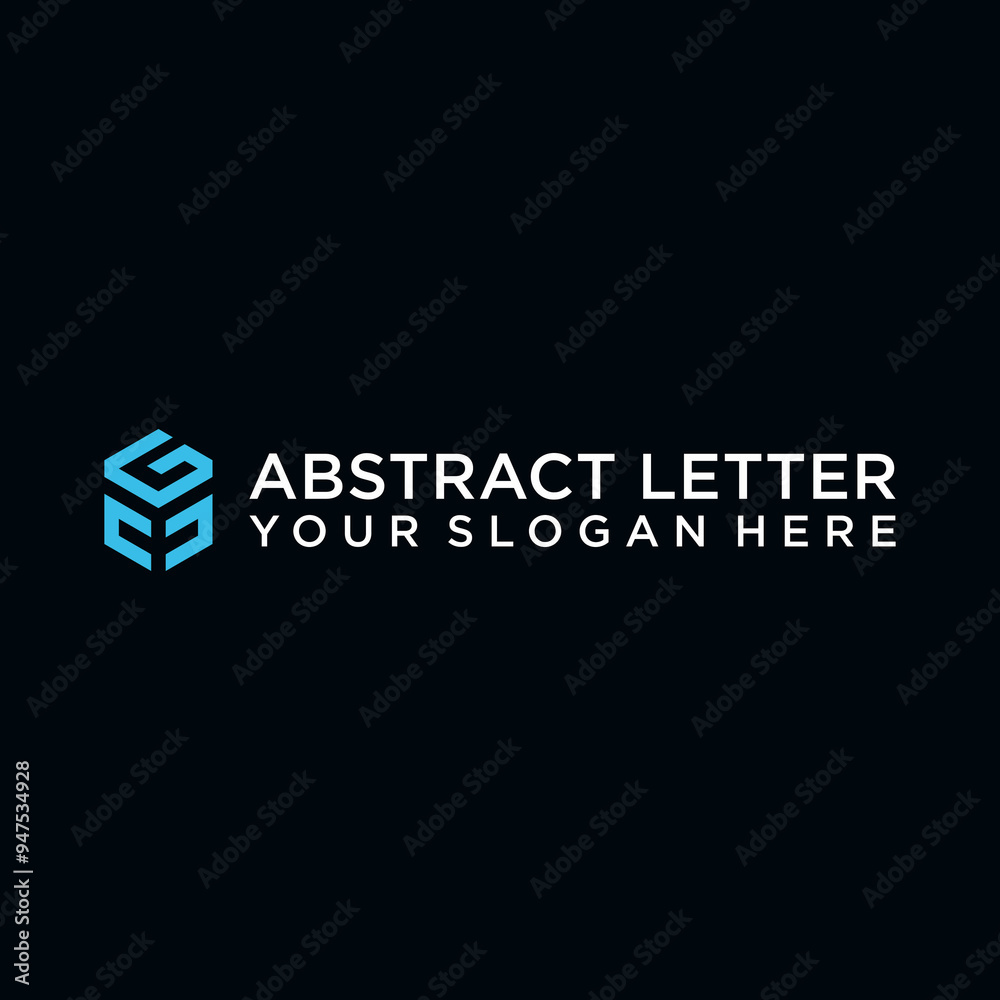 GCC letter logo in the form of hexagons and cube logos with letter ...