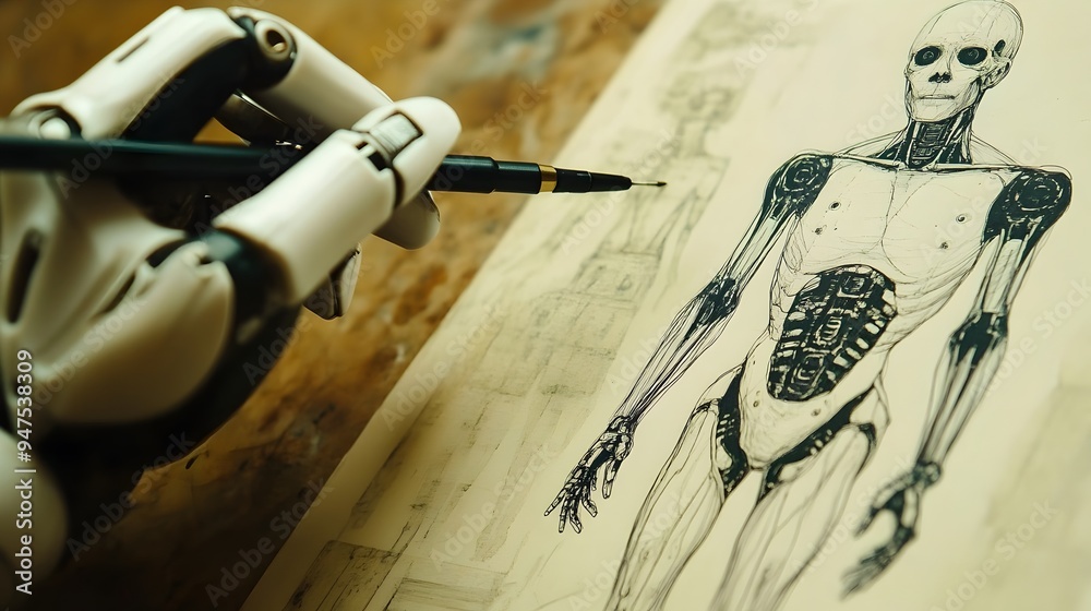 Detailed Digital of Anatomical Skeleton for Science Education Stock ...