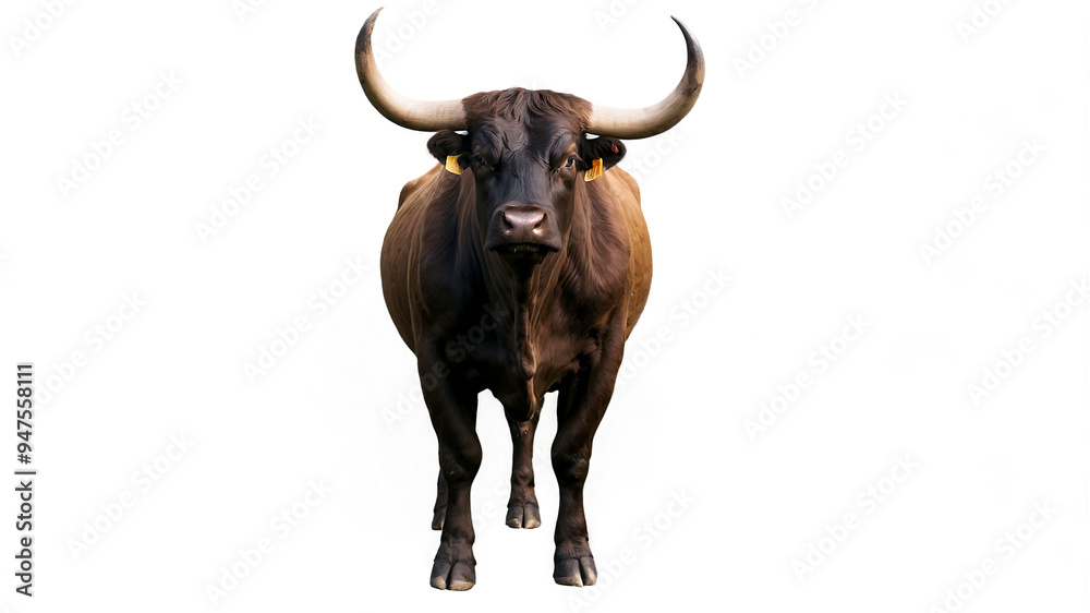 bull isolated png, Strongest dark brown bull with prominent muscles ...
