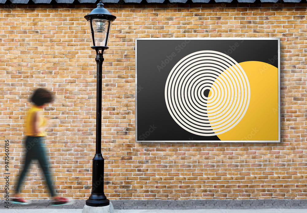 Urban Ad Sign Mockup Stock Template | Adobe Stock